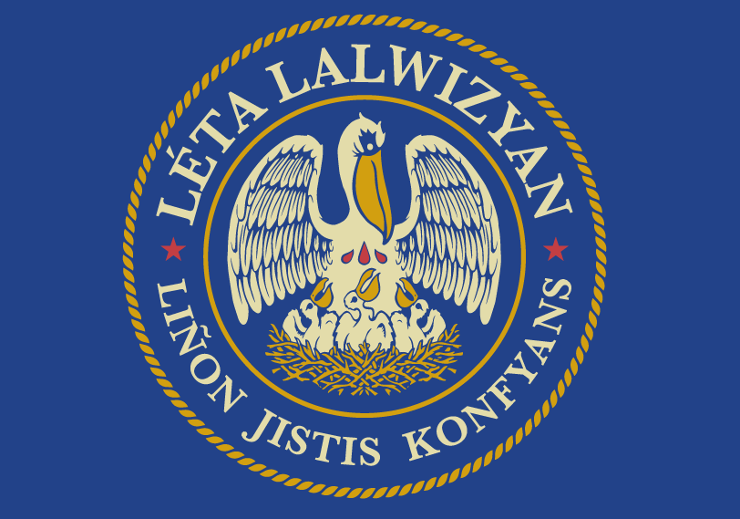 State Seal Flag (CREOLE) 3X5 – Parish Ink