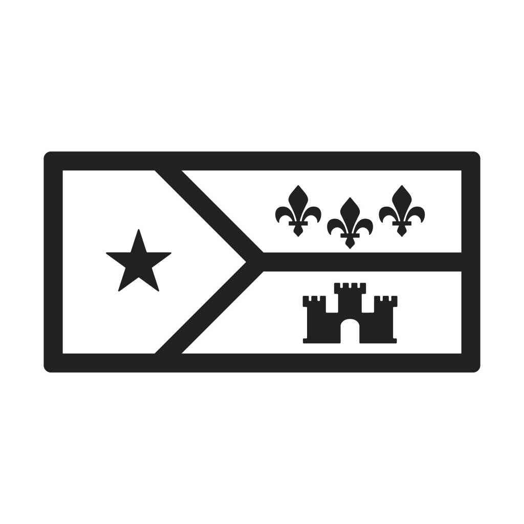 Acadian Flag Icon License Plate – Parish Ink