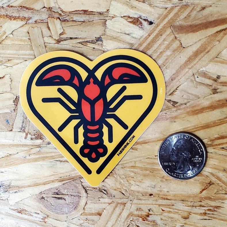 Crawfish Heart Sticker – Parish Ink