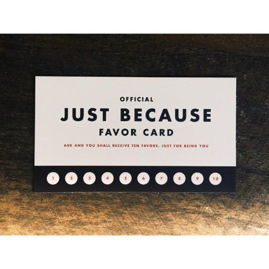 Favor: Just Because Mini Card – Parish Ink
