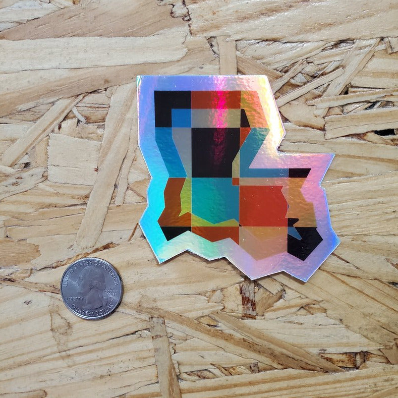 Patchwork State Holographic Sticker – Parish Ink