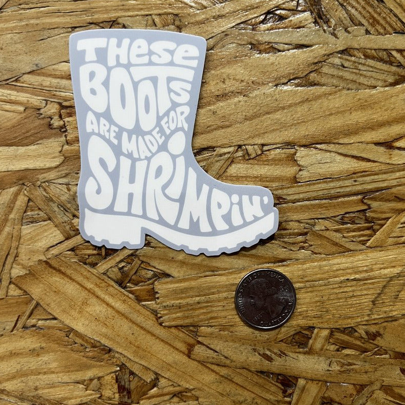 Shrimp Boot Sticker – Parish Ink